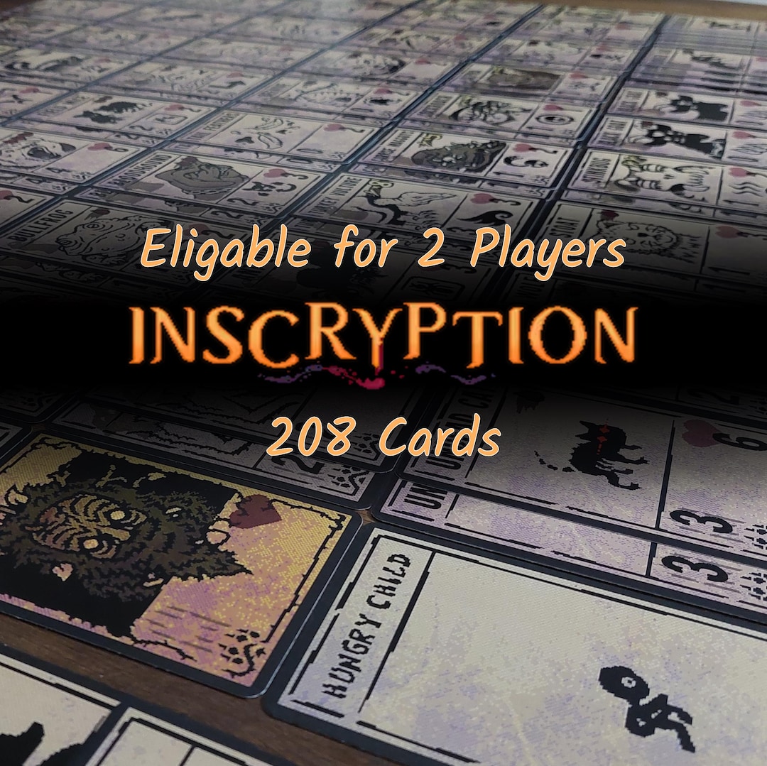 Inscryption Card Game - 208 Laminated Cards With Playmat! | Fully ...