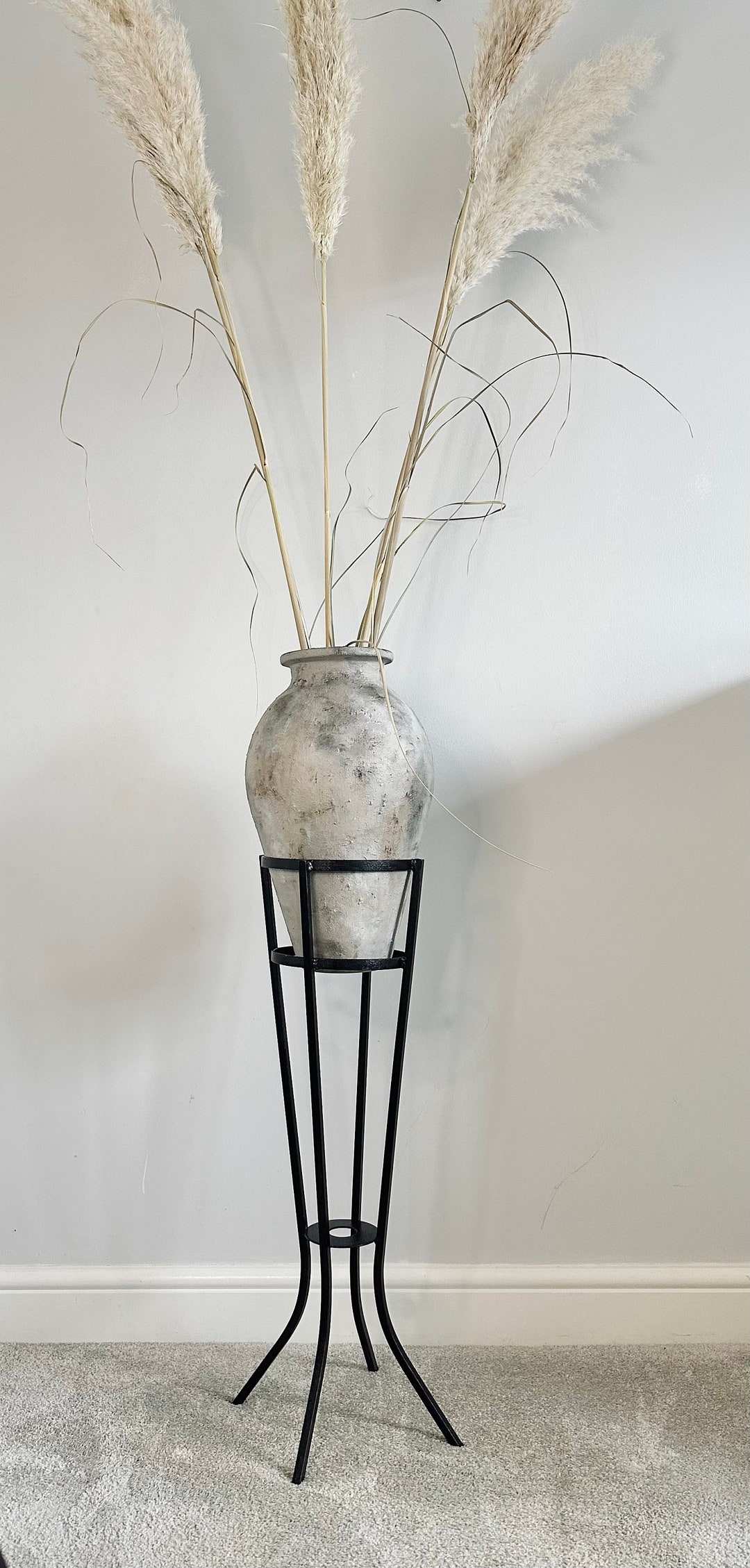 Tall Floor Standing Vase, Large Vase, Tall Vase, Black Vase, Vase in ...