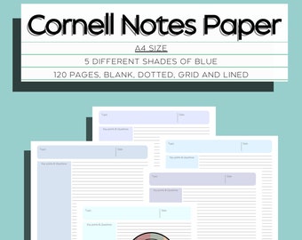 Cornell Notes Method Paper Pages Student Planner Digital - Etsy