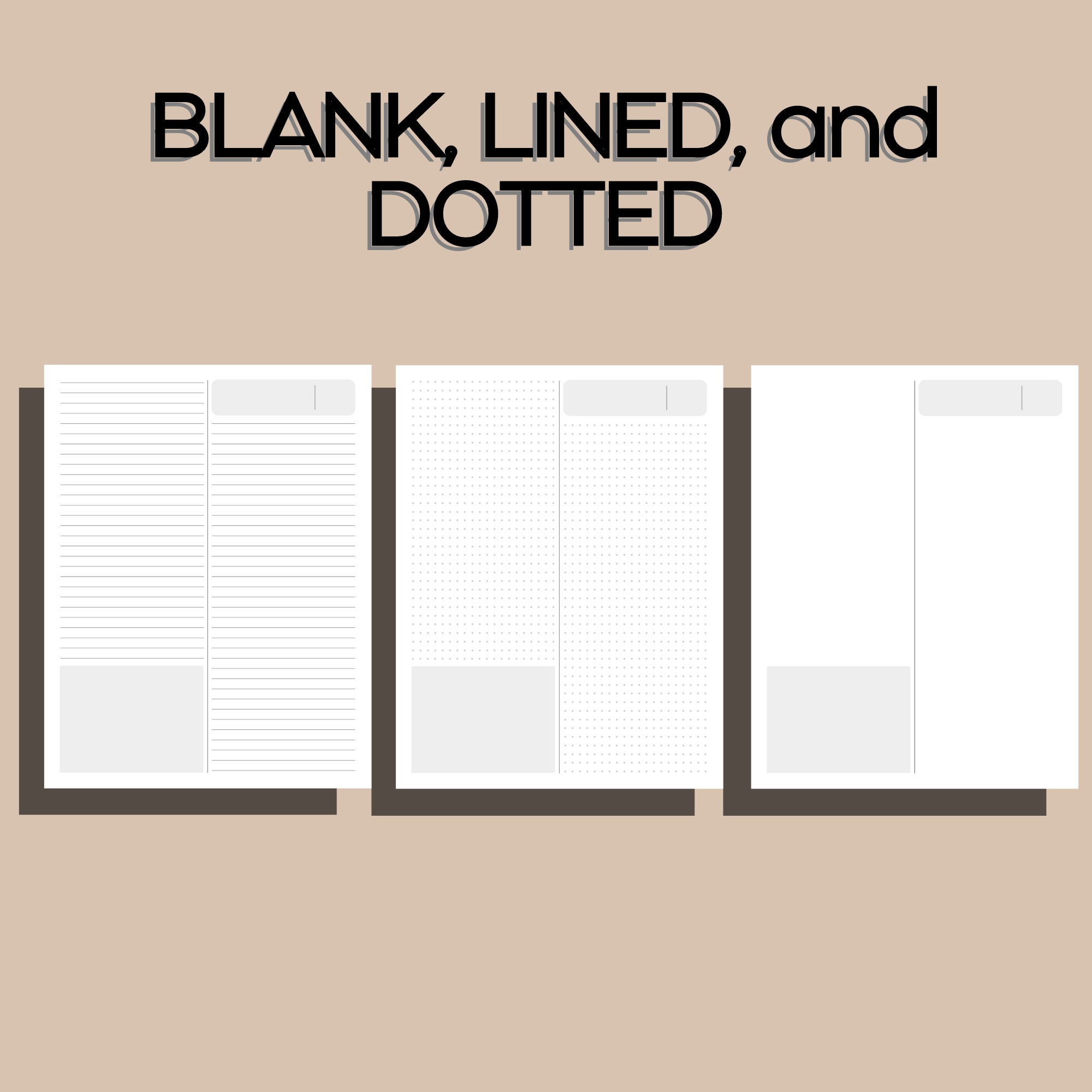 Split Half Notes Method Paper Pages, Student Planner, College Student ...