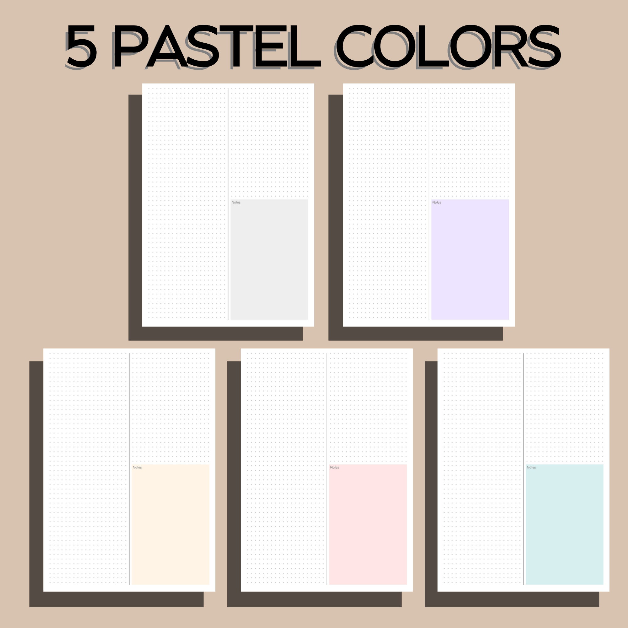 Split Half Notes Method Paper Pages, Student Planner Digital Download ...