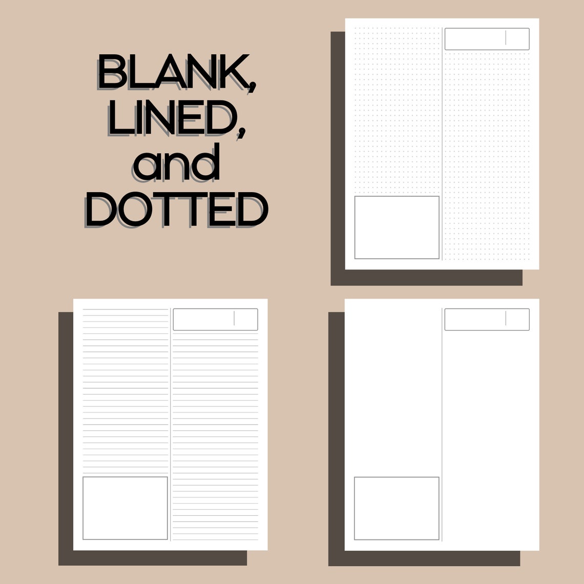 Split Half Notes Method Paper Pages, Student Planner Digital Download ...