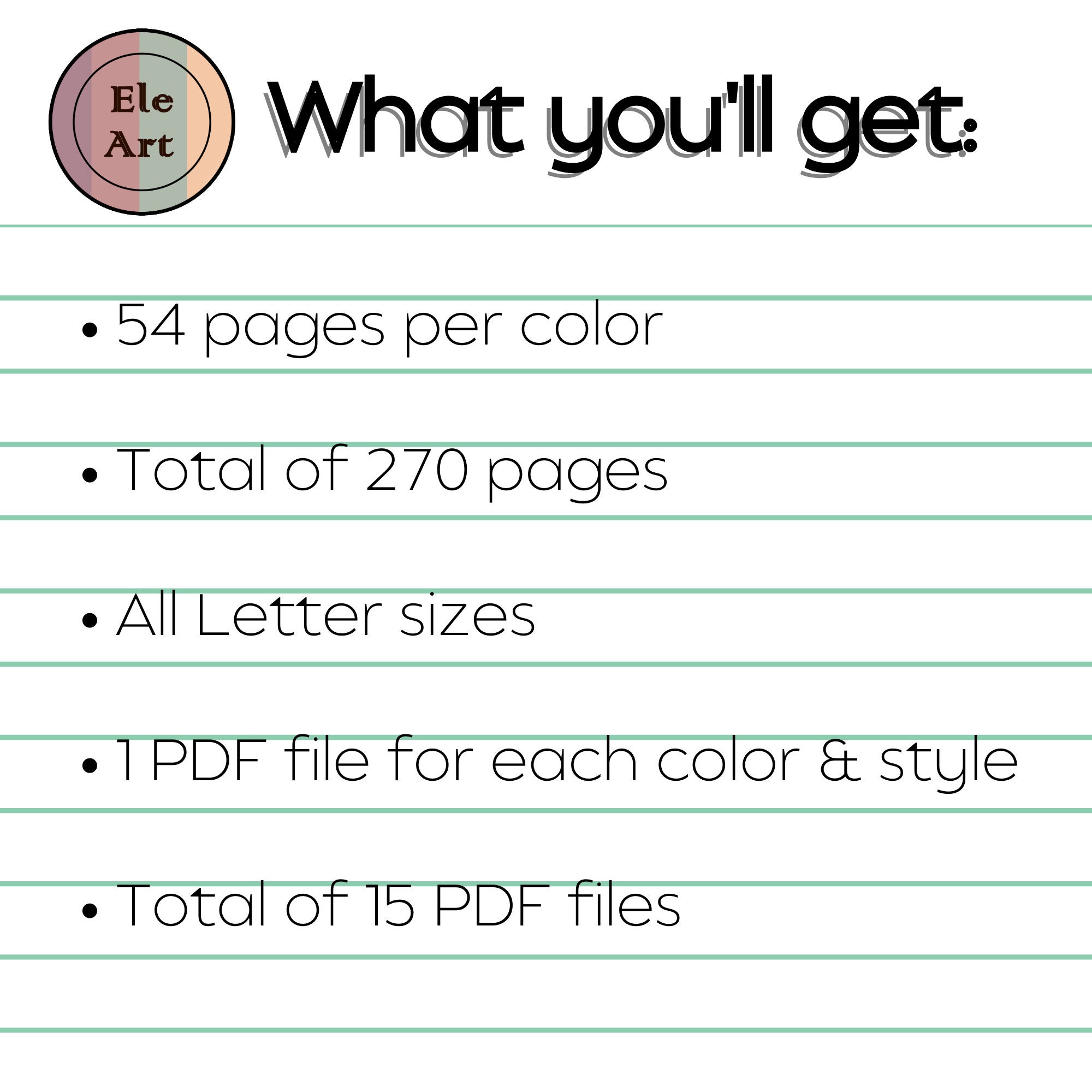 Split Half Notes Method Paper Pages, Student Planner, College Student ...