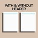 Notes Paper Pages in 5 Pastel Colors Line Grid Dot Template Letter Size ...