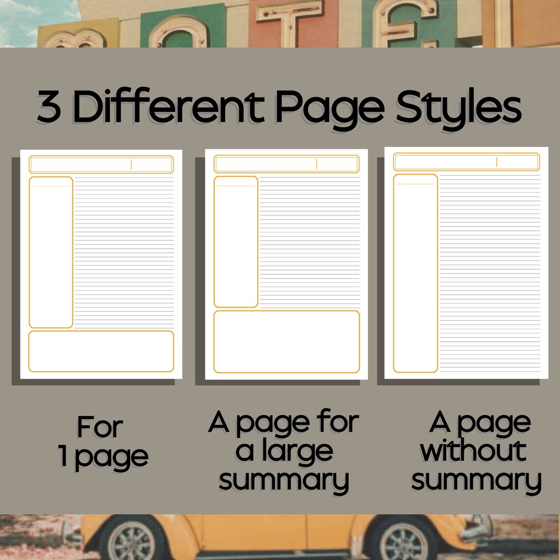 Cornell Notes Method Paper, 5 Retro Themed Colors Cornel Notes, Cornell ...