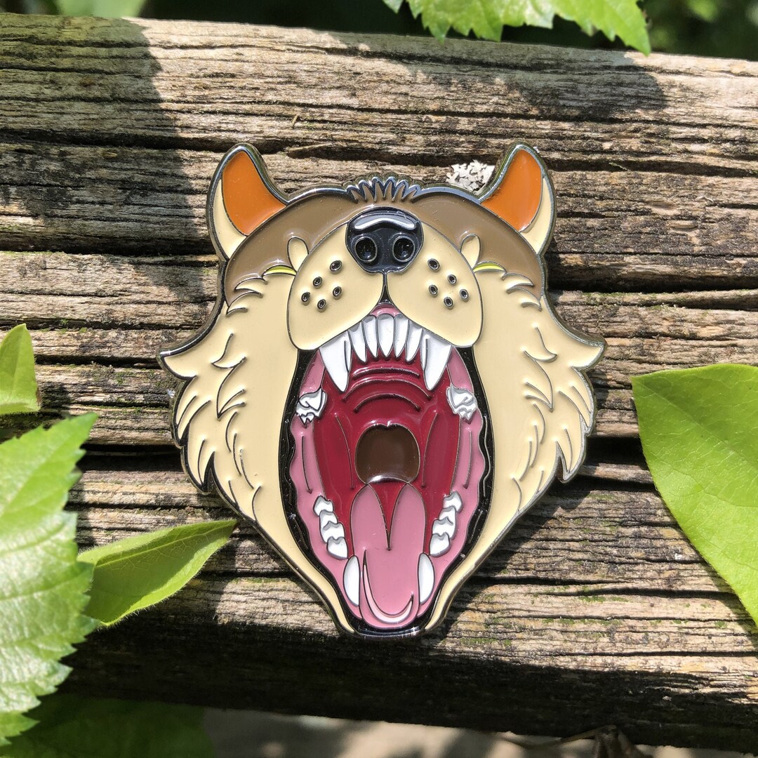 Big Bad Wolf 2 Soft Enamel Pin Angry, Werewolf, Snarling, Roar, Howl ...