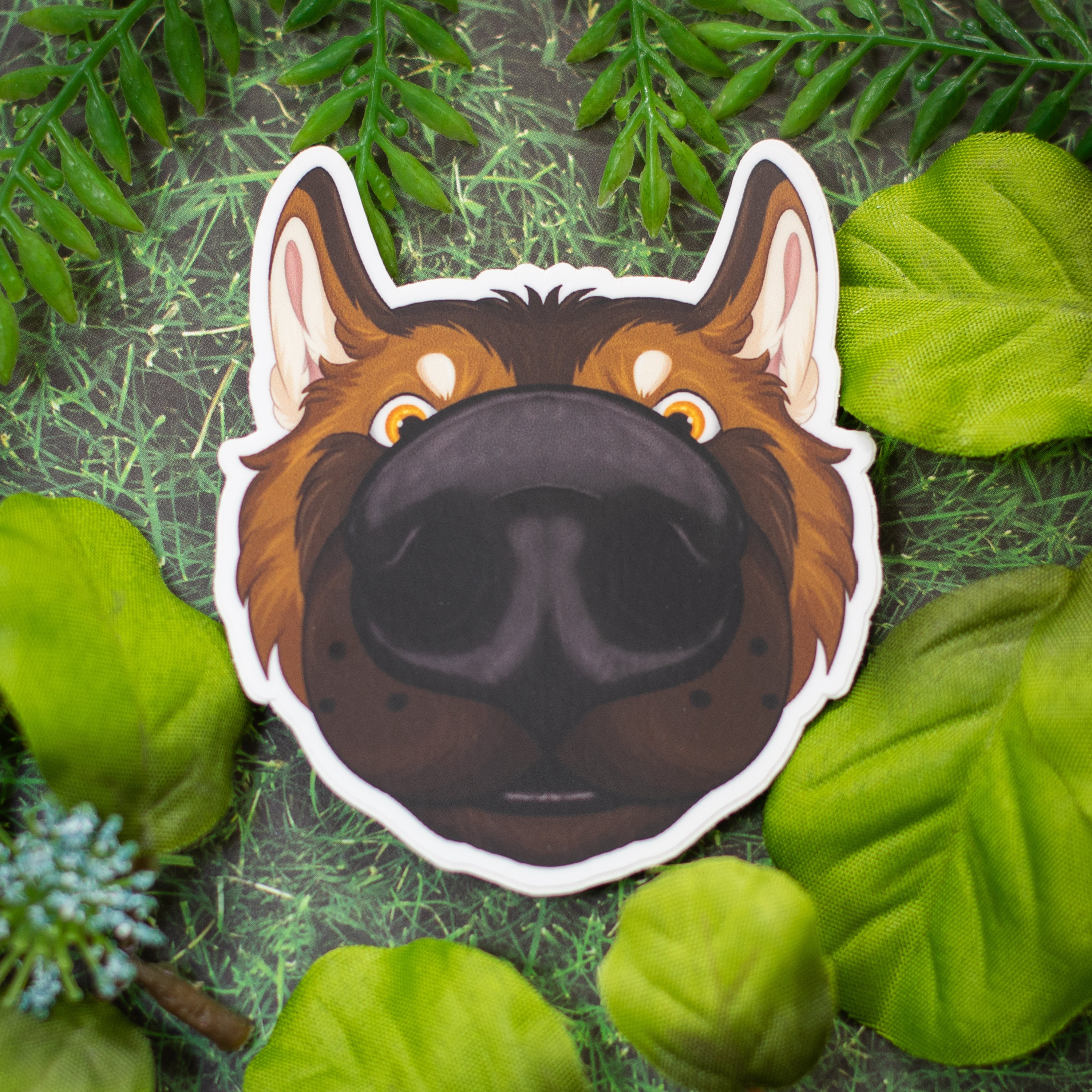 Boop the Snoot! German Shepherd Dog Sticker, Nose, Cute, Pets, Dogs ...