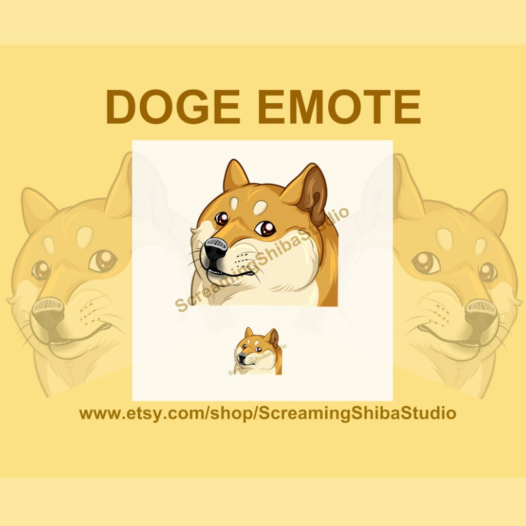 Doge Premade Emote for Twitch Streamers, Discord, Youtube, and More ...