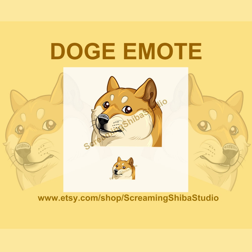 Doge Premade Emote for Twitch Streamers, Discord, Youtube, and More ...