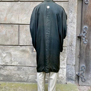 Mens Vintage Japanese Silk Kimono Nagagi Juban Haori Hand Painted Art ...