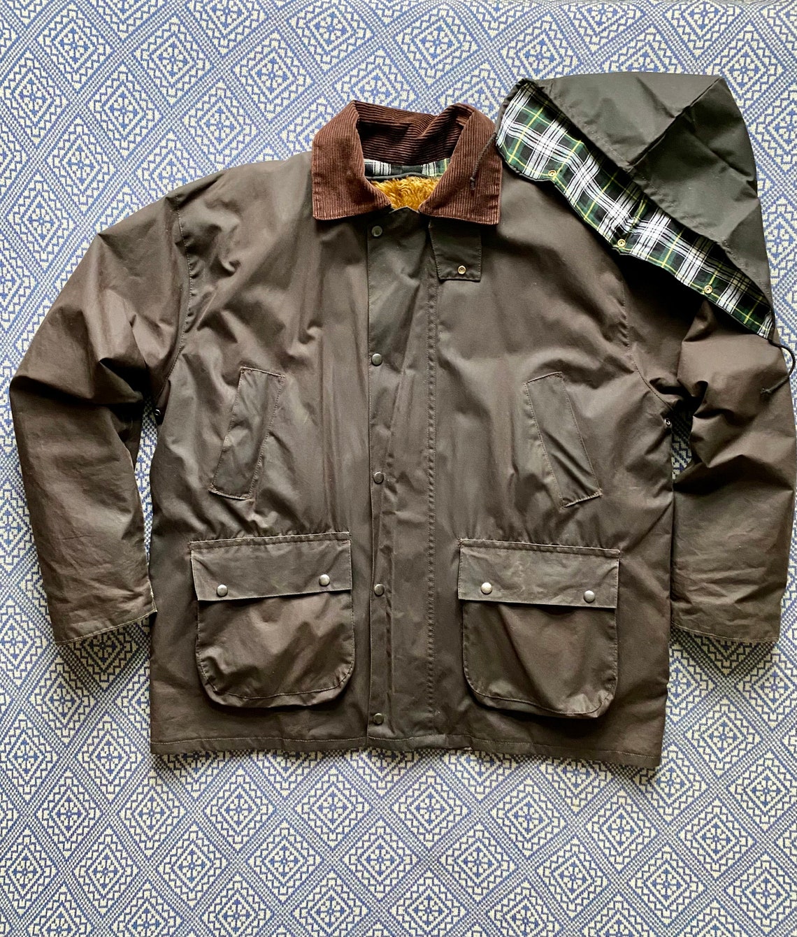 Cotton Waxed Classic Vintage Field Hunting Jacket Warm Insulated ...
