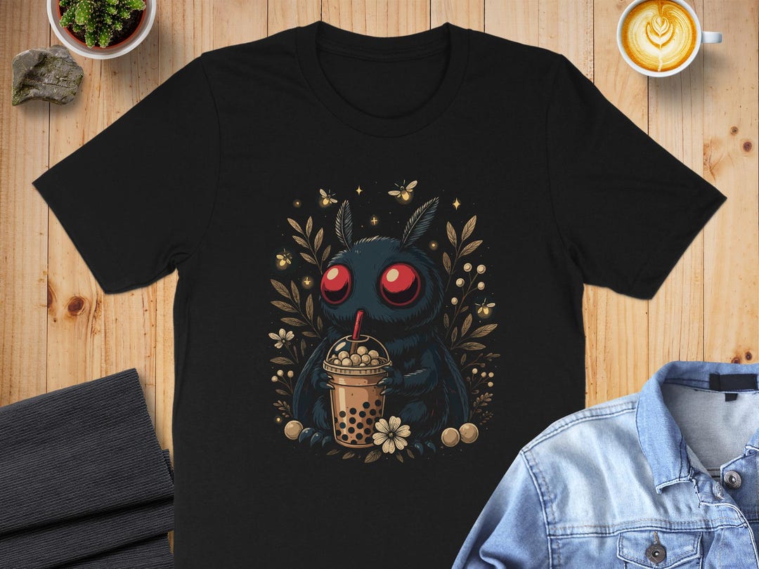 Cute Creature T-shirt, Boba Tea Shirt, Funny Animal Tee, Kawaii Shirt ...