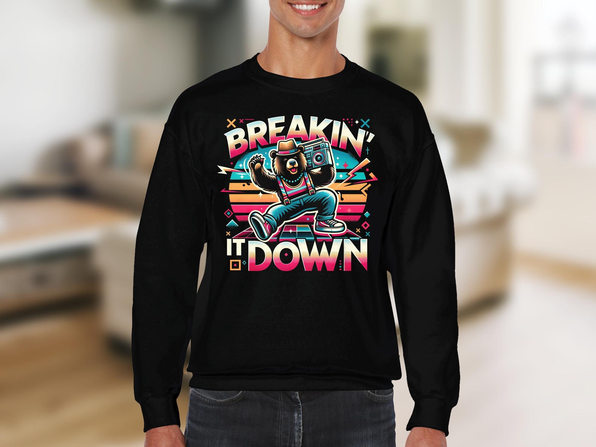 Retro Breakdancing Bear T-shirt, Vintage Boombox Tee, Hip-hop Bear ...