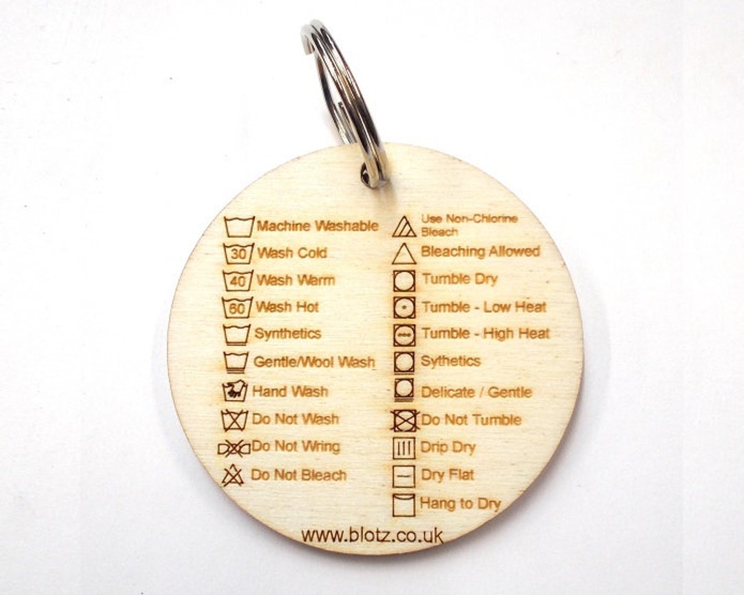 Mini Tool, Washing Symbols, Keyring, Craft Bag Attachment, Ply Wood, - Etsy