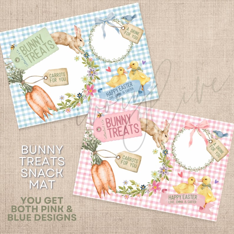 Easter Bunny Treat Placemat PNG | Sublimation Digital Download | Kids ...
