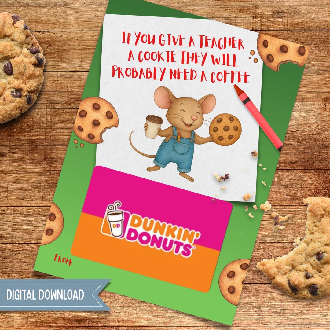 Printable Teacher Gift Tags | “if You Give a Teacher a Cookie ...