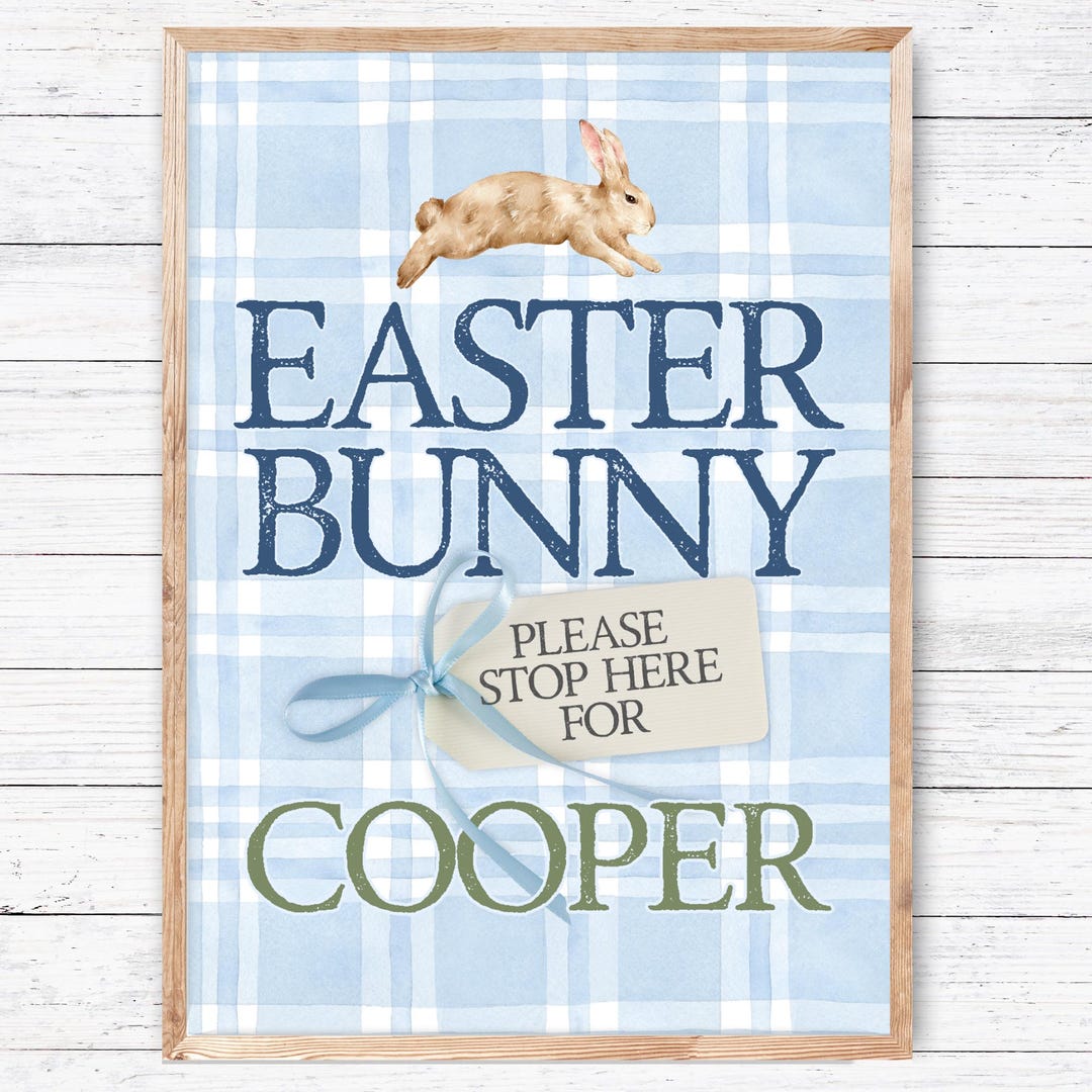 Personalized Easter Print, Printable Easter Sign, Custom Easter Print ...