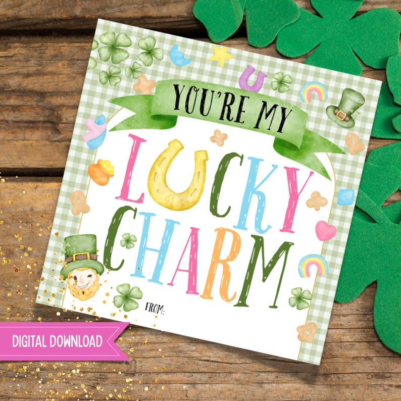 Instant Download | Classroom Treat Tags | Lucky Charms Cereal Tag - Etsy