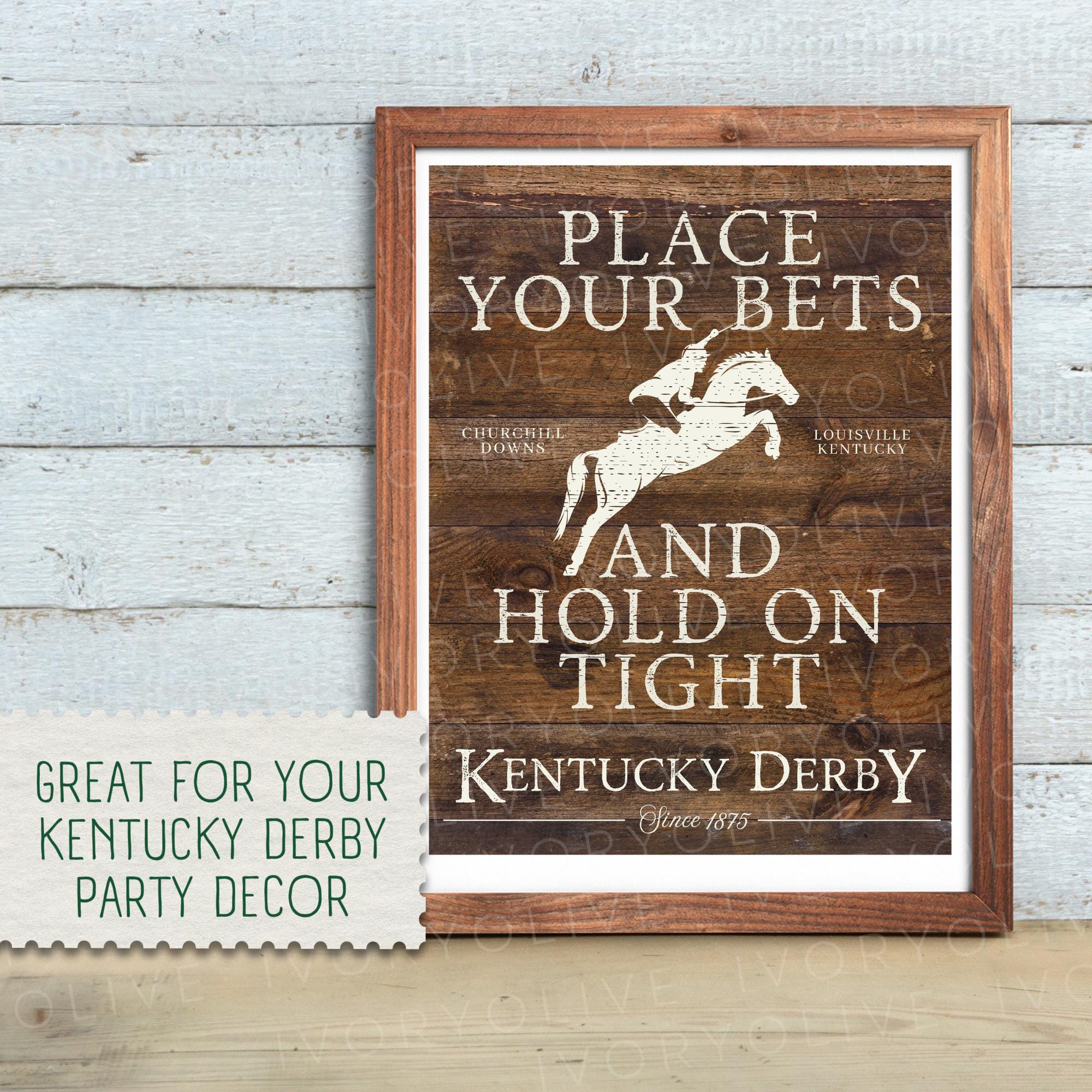 Kentucky Derby Party Printable Bundle - Menu Template, Drink Signs ...