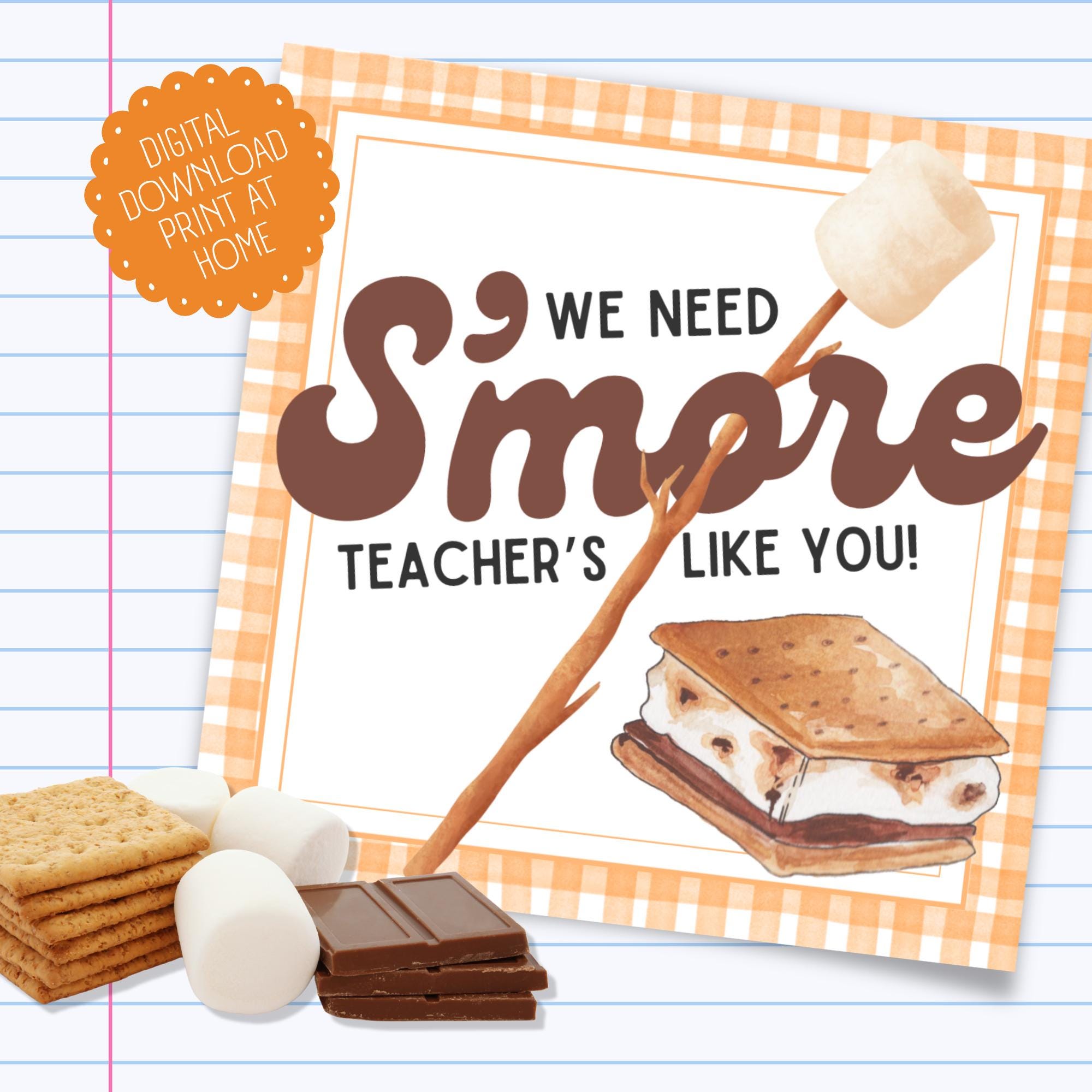 S’mores Teacher Gift Tags – “we Need S’more Teachers Like You ...