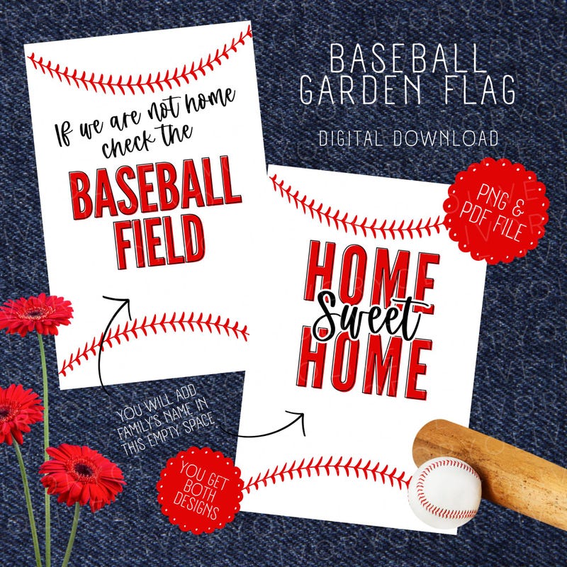 Baseball Garden Flag - Etsy