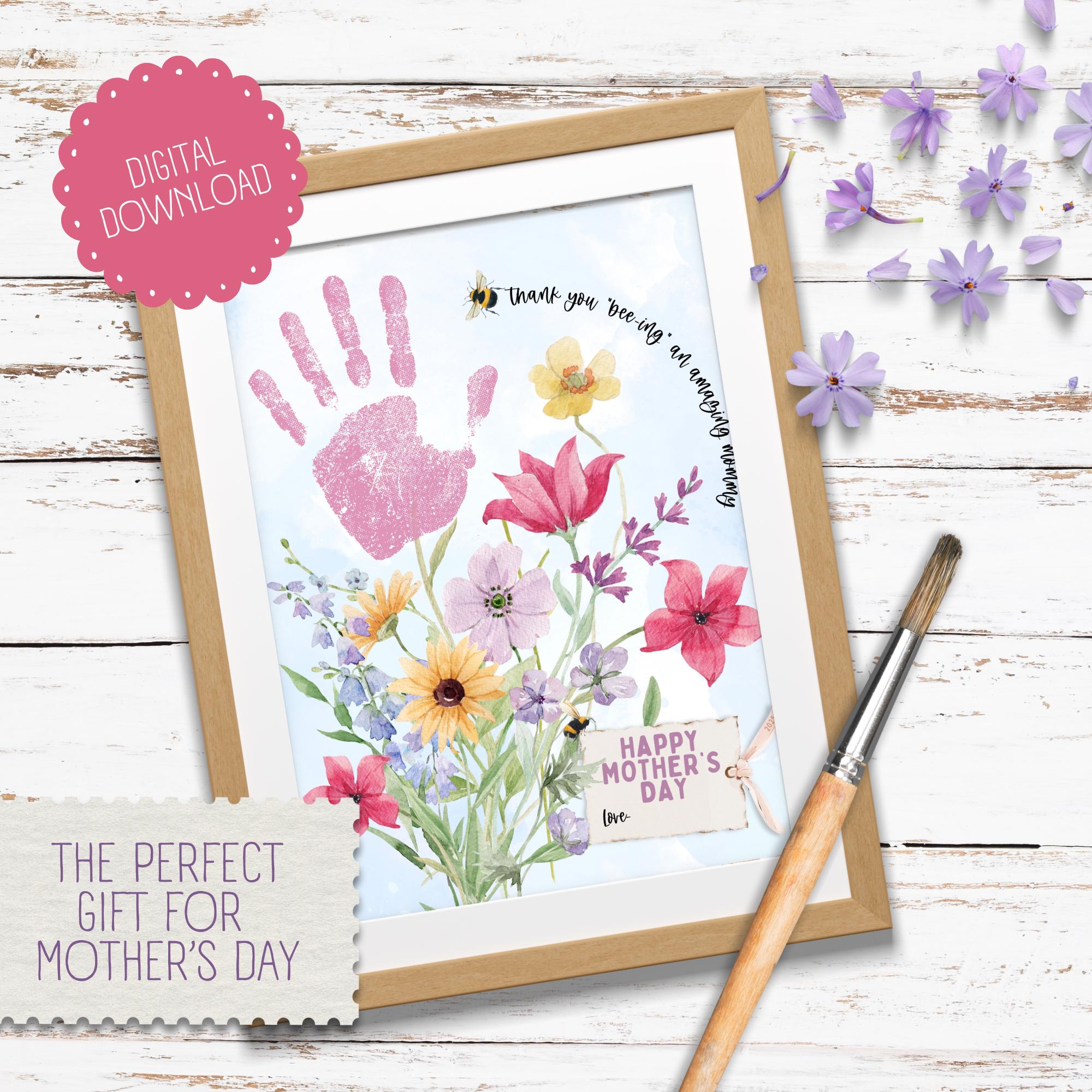 Mother’s Day Handprint Craft for Kids | Printable Flower Keepsake ...