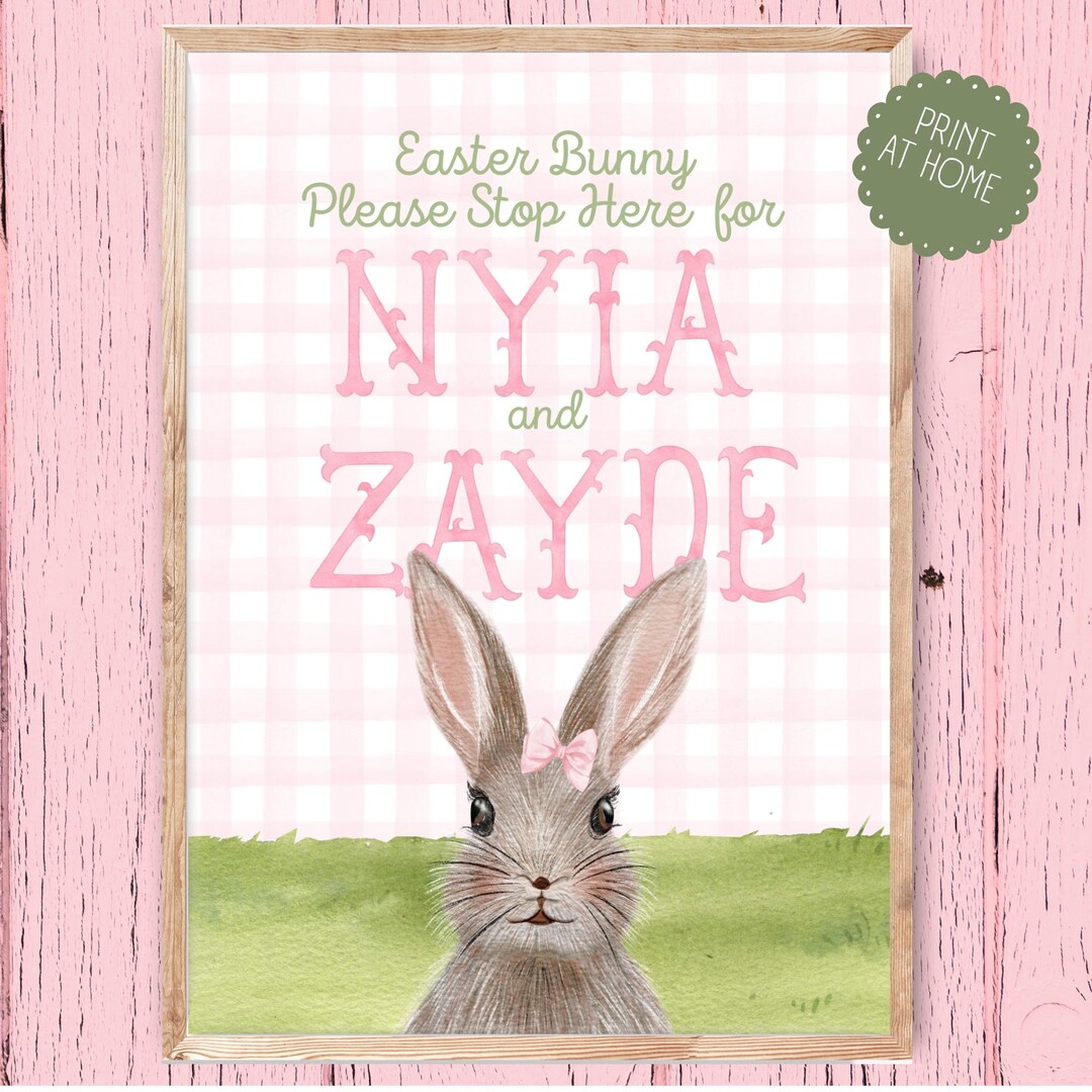 Personalized Easter Print, Printable Easter Sign, Custom Easter Print ...