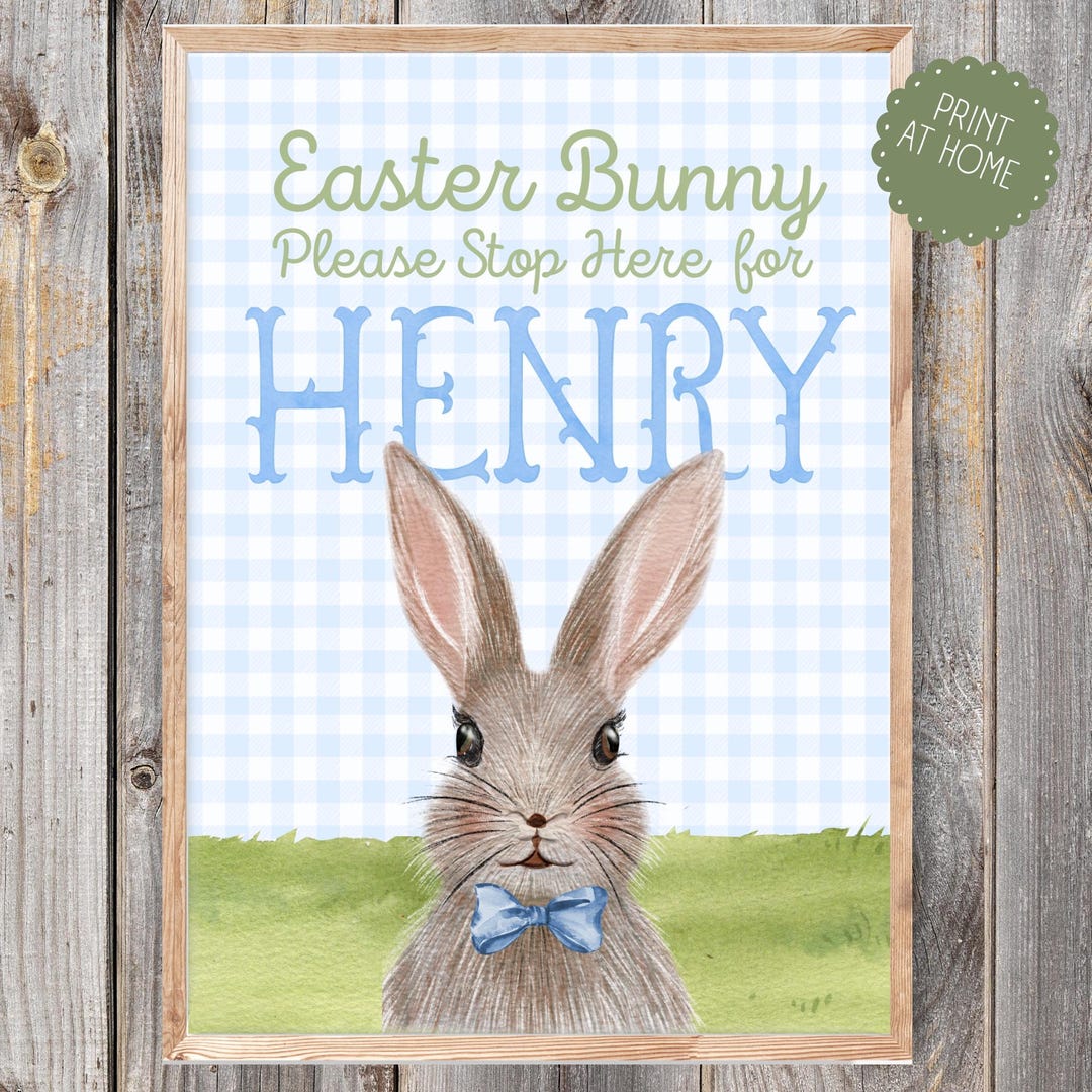 Personalized Easter Print, Printable Easter Sign, Custom Easter Print ...