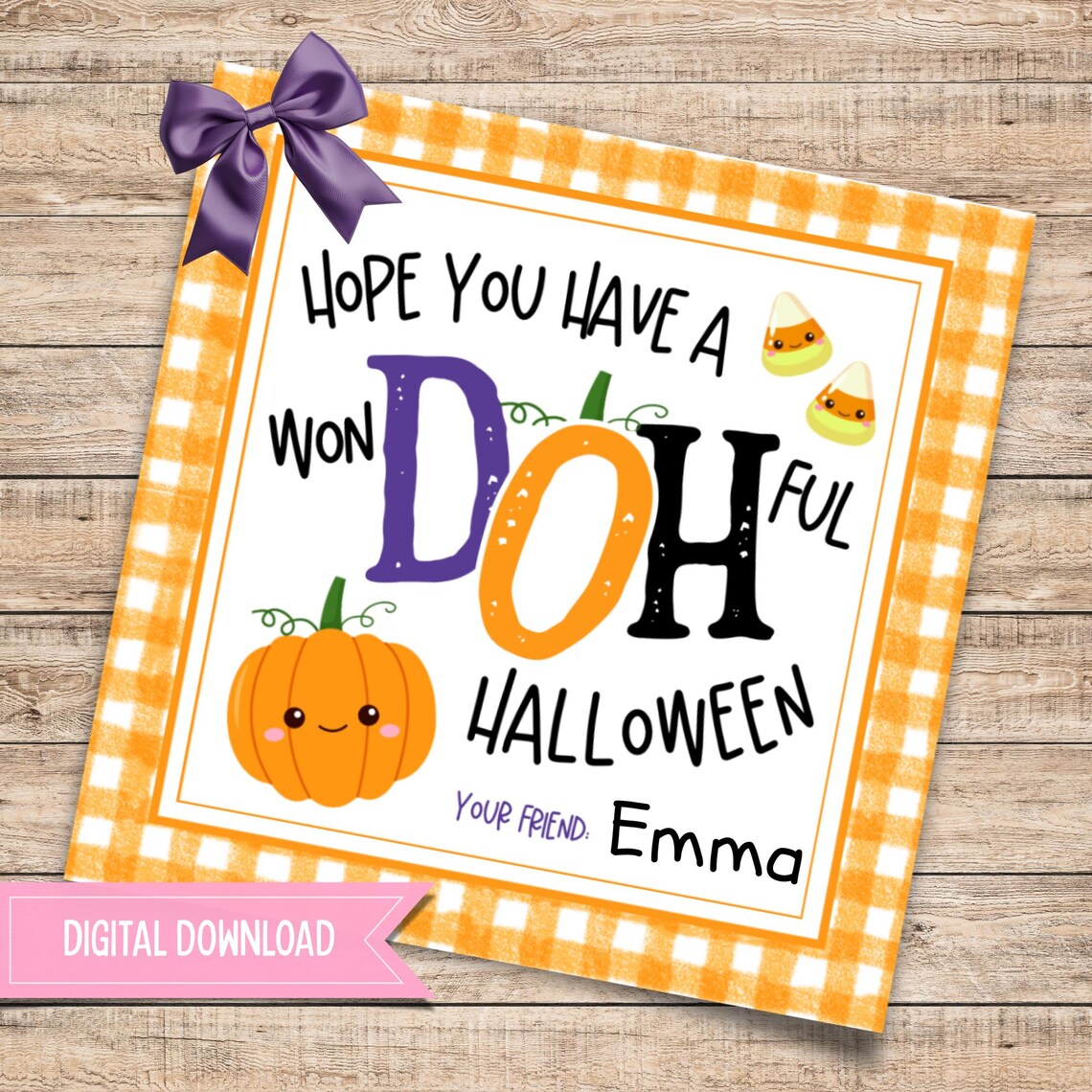 Printable Won-doh-ful Halloween Gift Tags | Play-doh Classroom ...