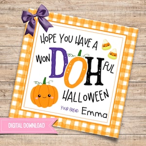 Printable Won-doh-ful Halloween Gift Tags | Play-doh Classroom ...