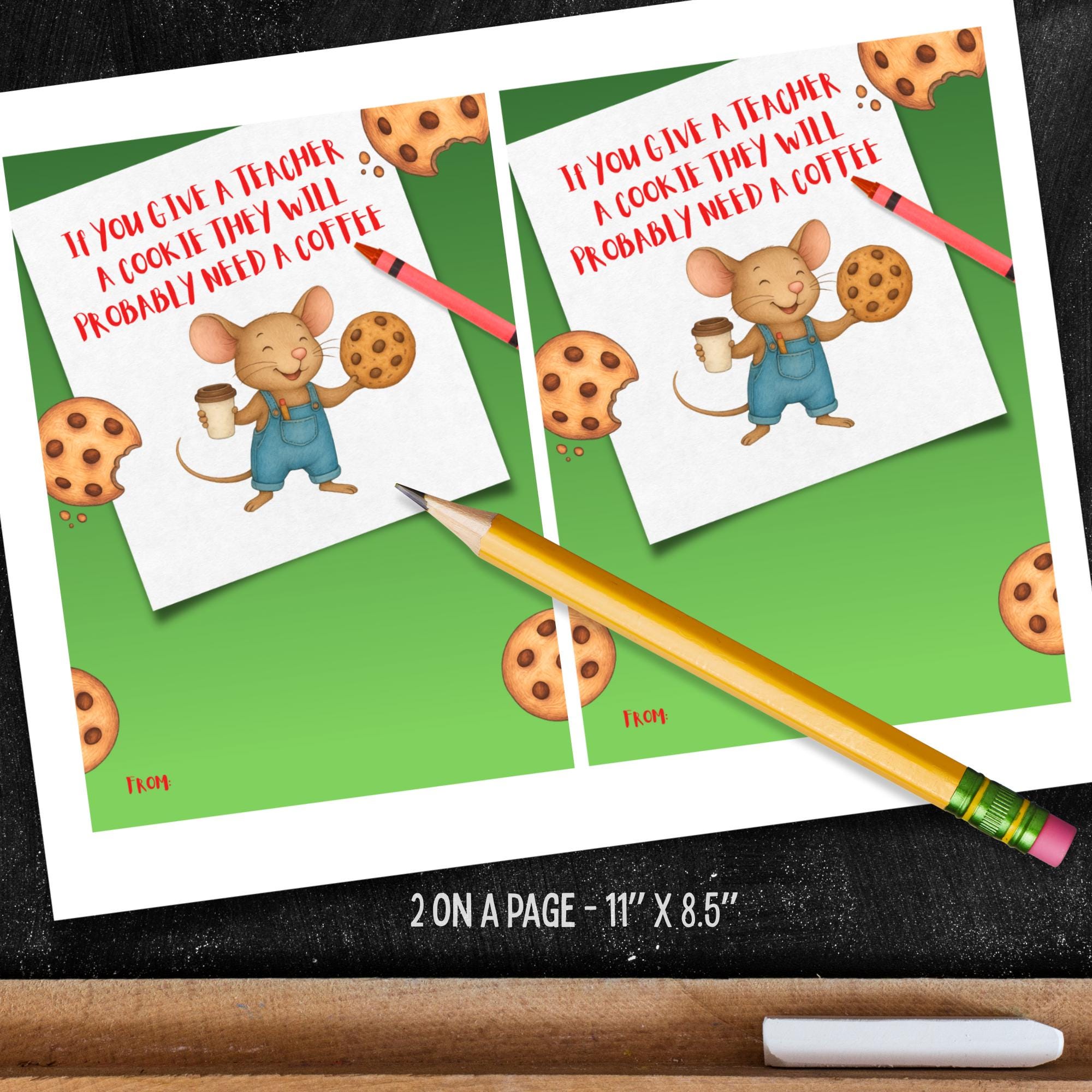Printable Teacher Gift Tags | “if You Give a Teacher a Cookie ...