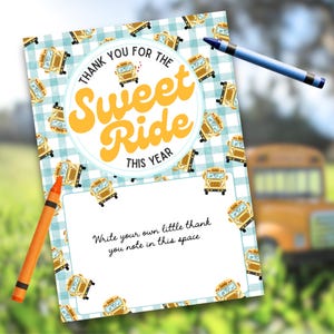Bus Driver Gift Card Holder Printable – “thanks for the Sweet Ride ...