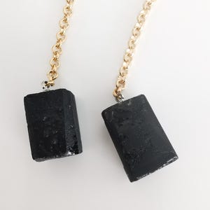 Templeless Glasses With Gold Chain and Natural Black Tourmaline ...
