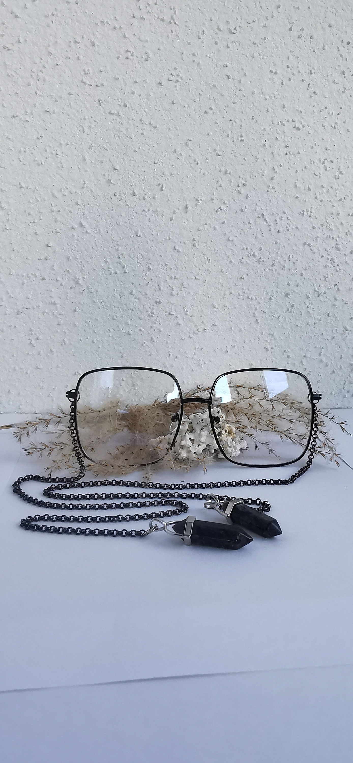 Fashion Chain Temple Glasses Oversized Style Armless Sunglasses. - Etsy
