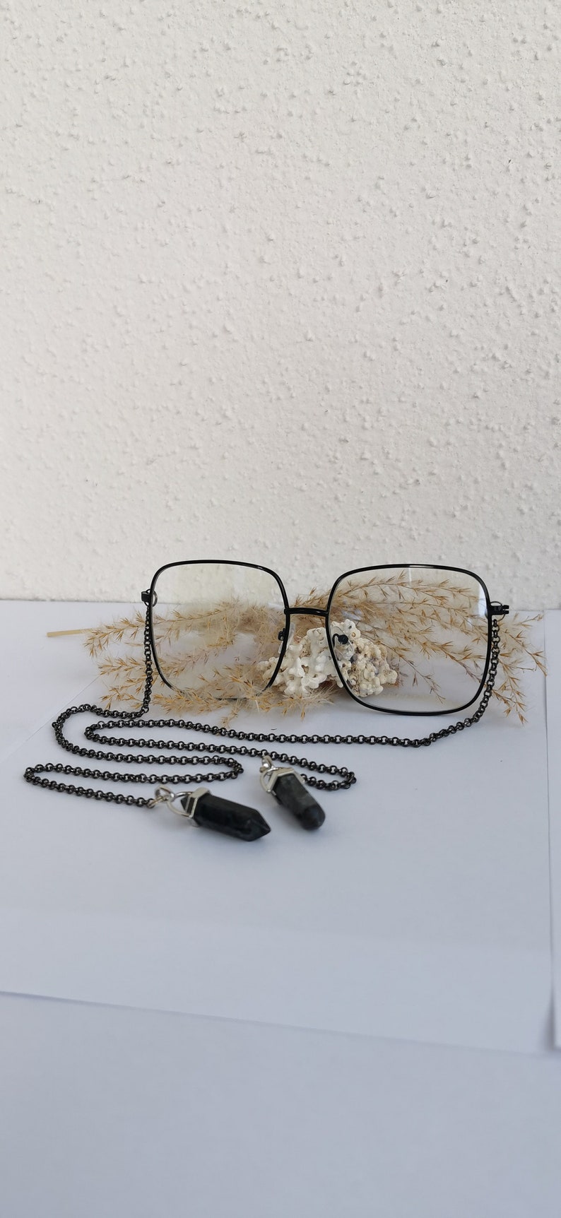 Fashion Chain Temple Glasses Oversized Style Armless Sunglasses. - Etsy