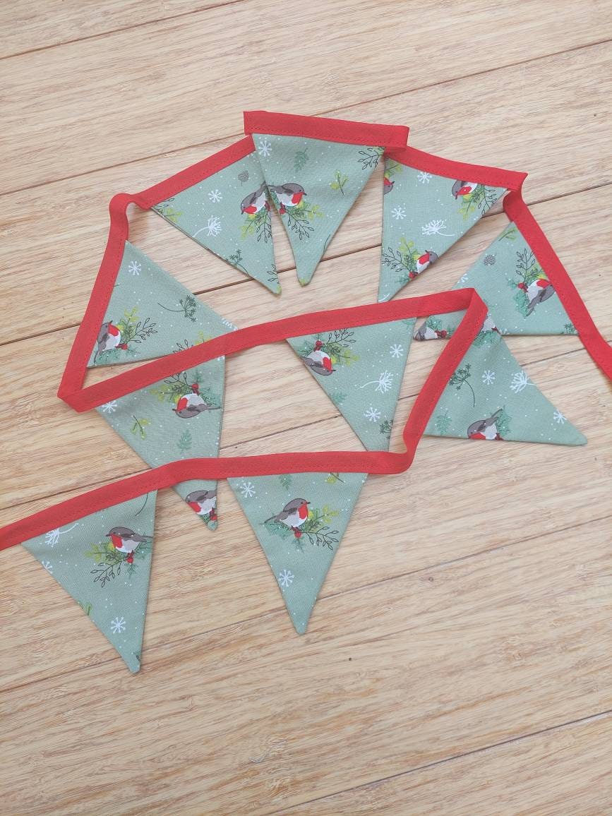 Christmas Bunting Flags Garland, Hanging Xmas Decoration for Home ...