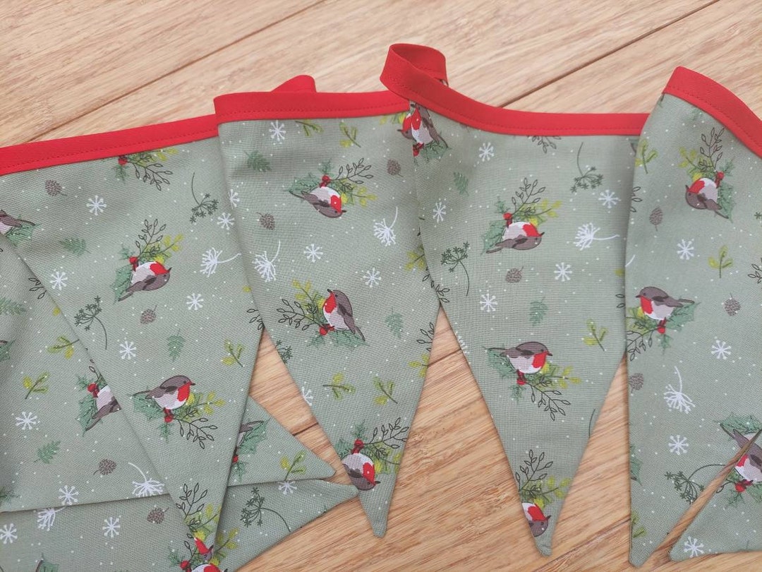 Christmas Bunting Flags Garland, Hanging Xmas Decoration for Home ...