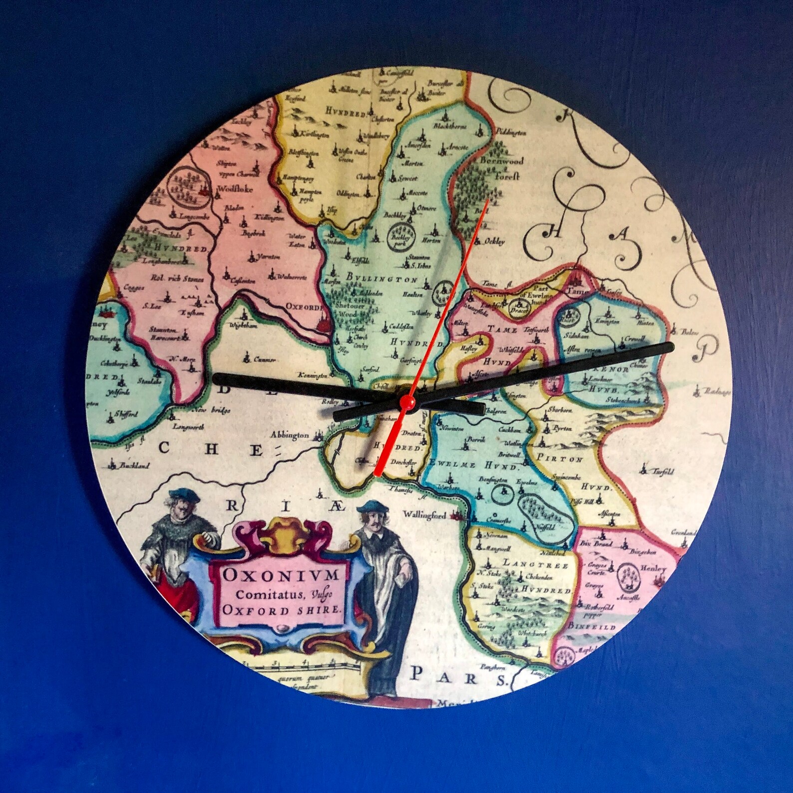 Clocks With Antique Maps of Your Area Centuries Ago - Etsy