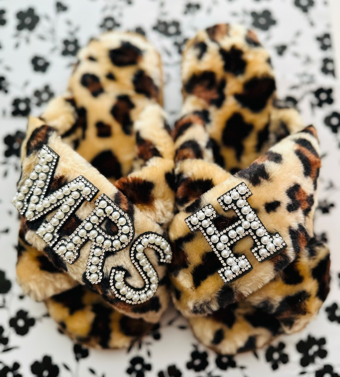 Leopard Bride Slippers|leopard I Do Slippers|mrs Leopard Slippers ...