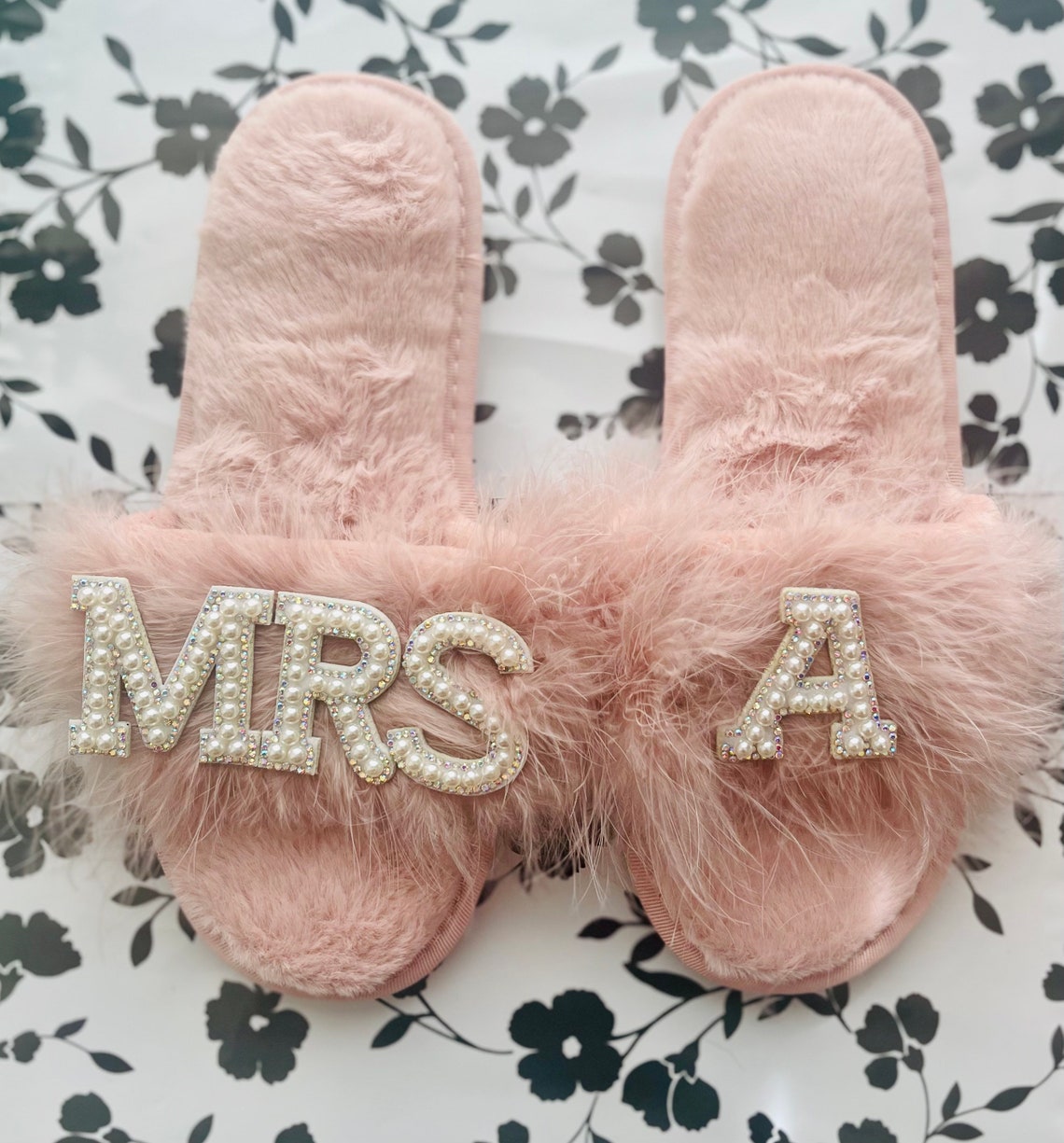 Feather Bride Slippers I Do Slippeerscustomized - Etsy