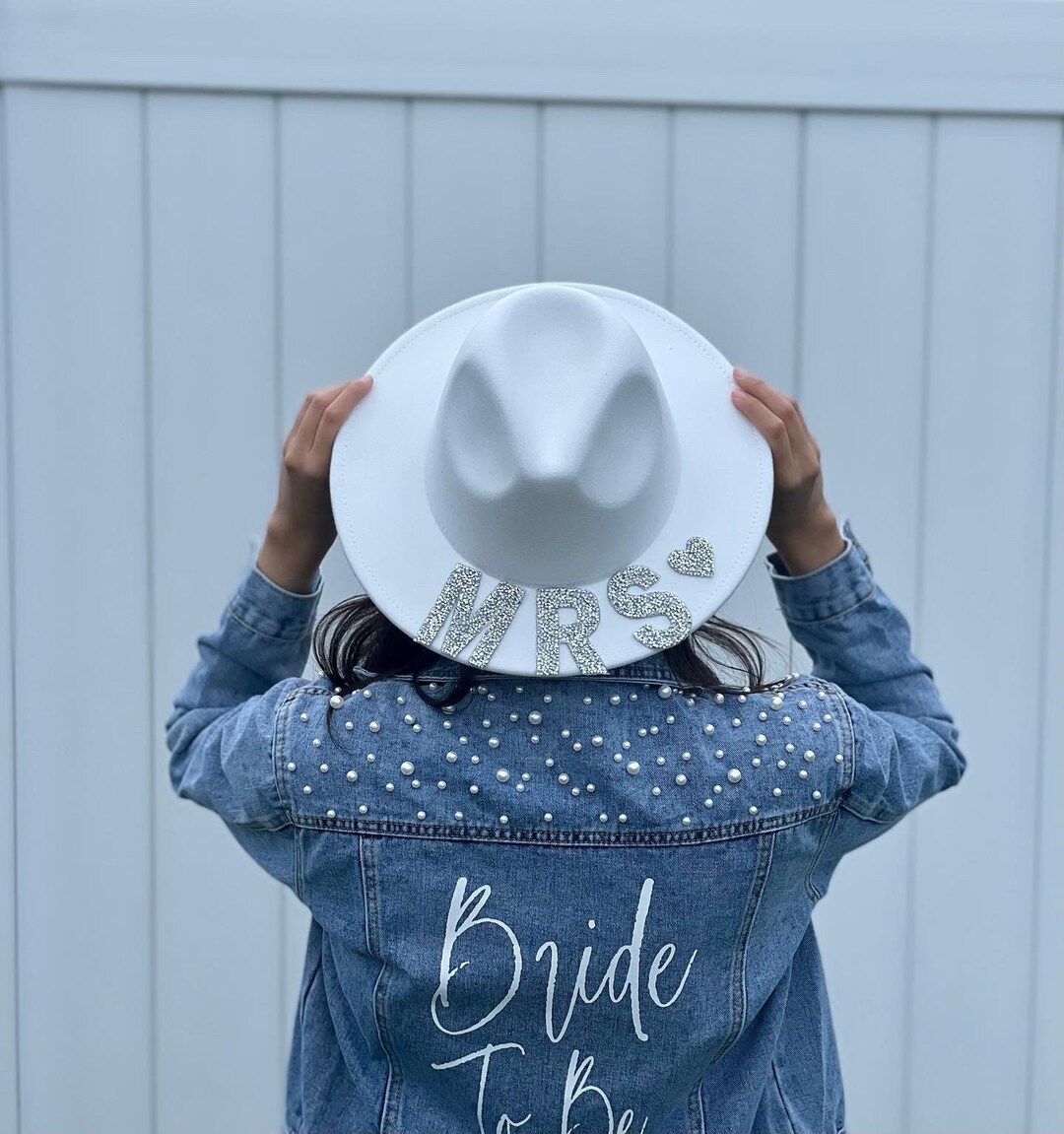 Mrs Fedora| Bachelorette Party Bride Fedora|bling Bride| Honeymoon ...