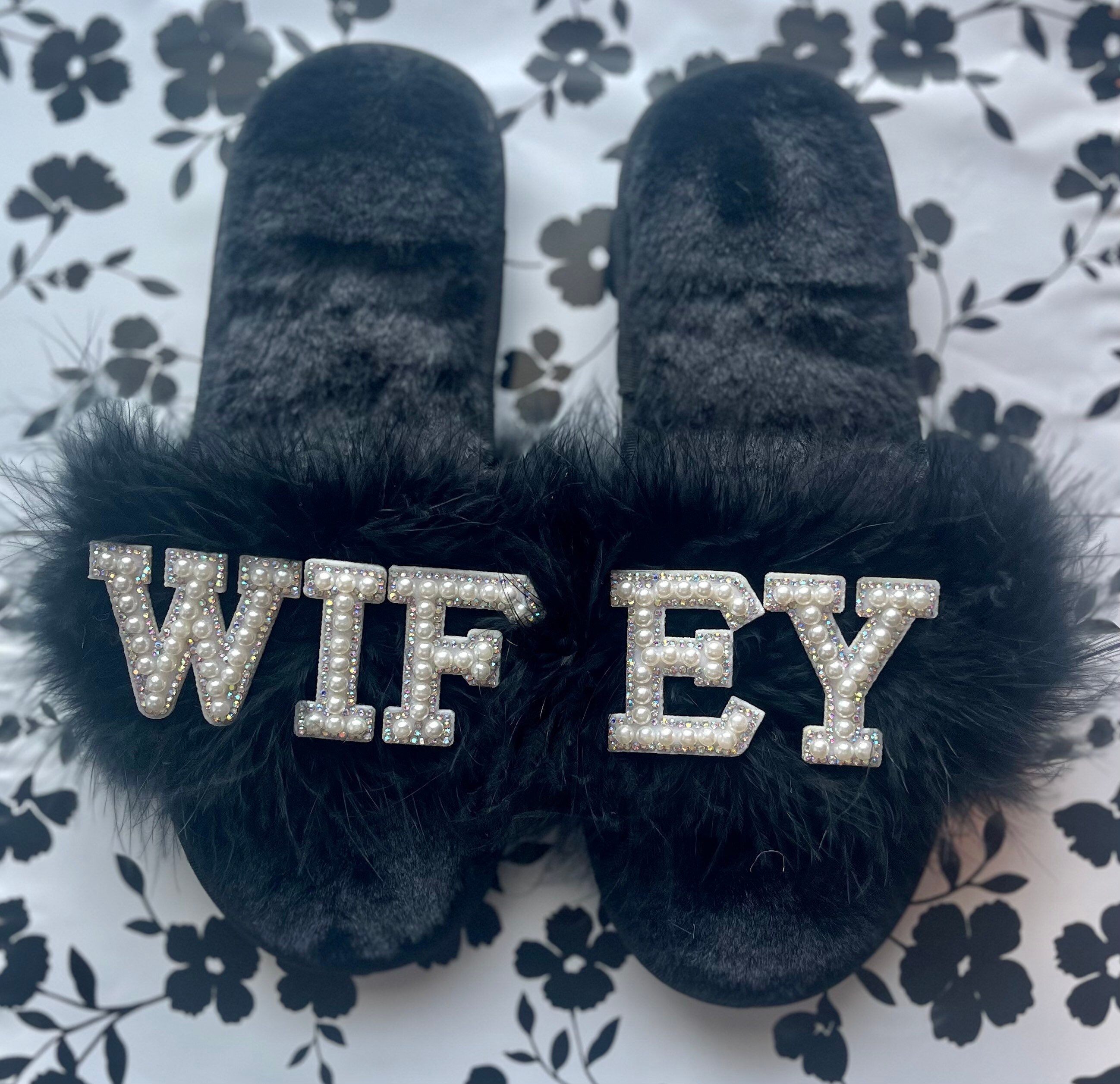 Feather Bride Slippers I Do Slippeerscustomized - Etsy