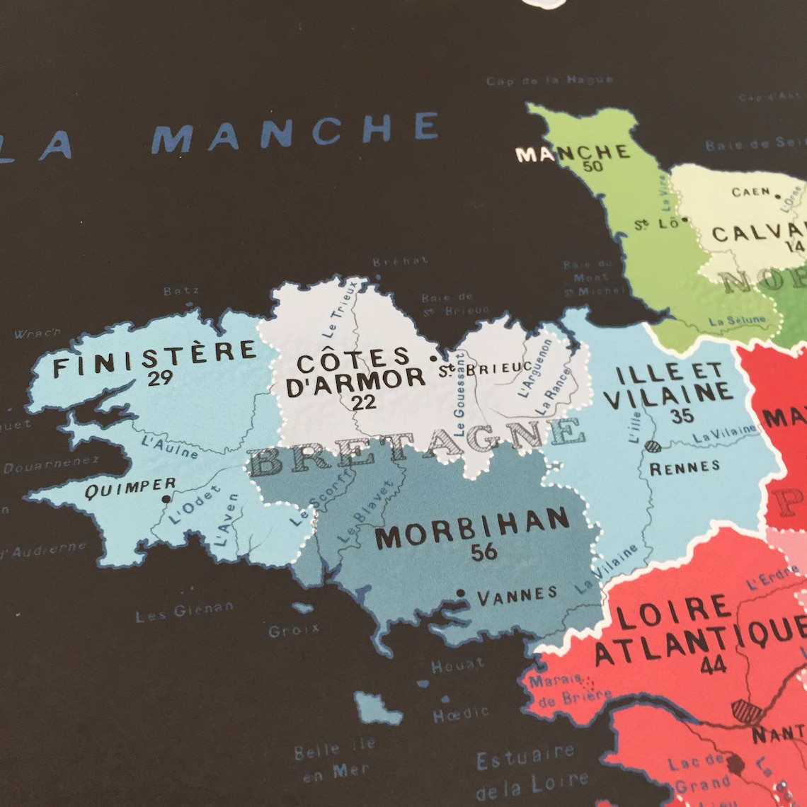 Map of Departments and Regions of France 2022 France Card - Etsy UK