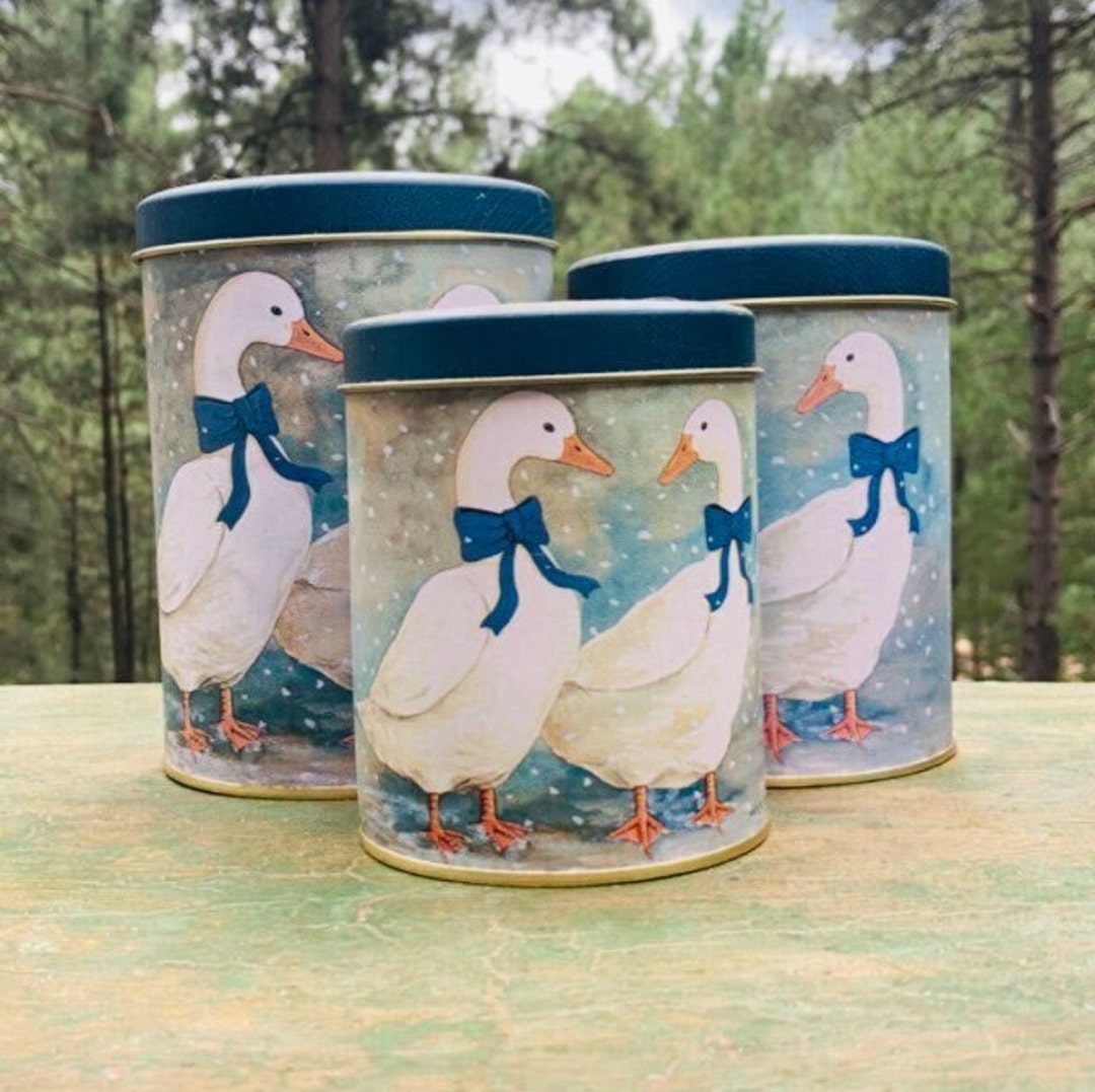 Vintage 90s Duck Tin Can Set Kitchen Storage Containers - Etsy