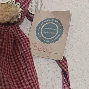 Vintage Boyds Bears Bearwear Patsy Bear Bean Bag Plush With Tags ...