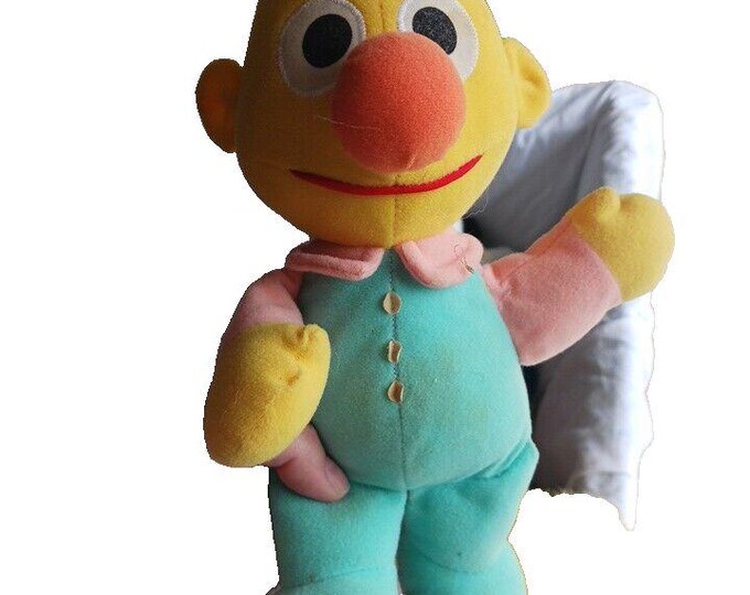 Vintage Sesame Street Baby Bert Plush Hasbro Softies Stuffed Animal ...