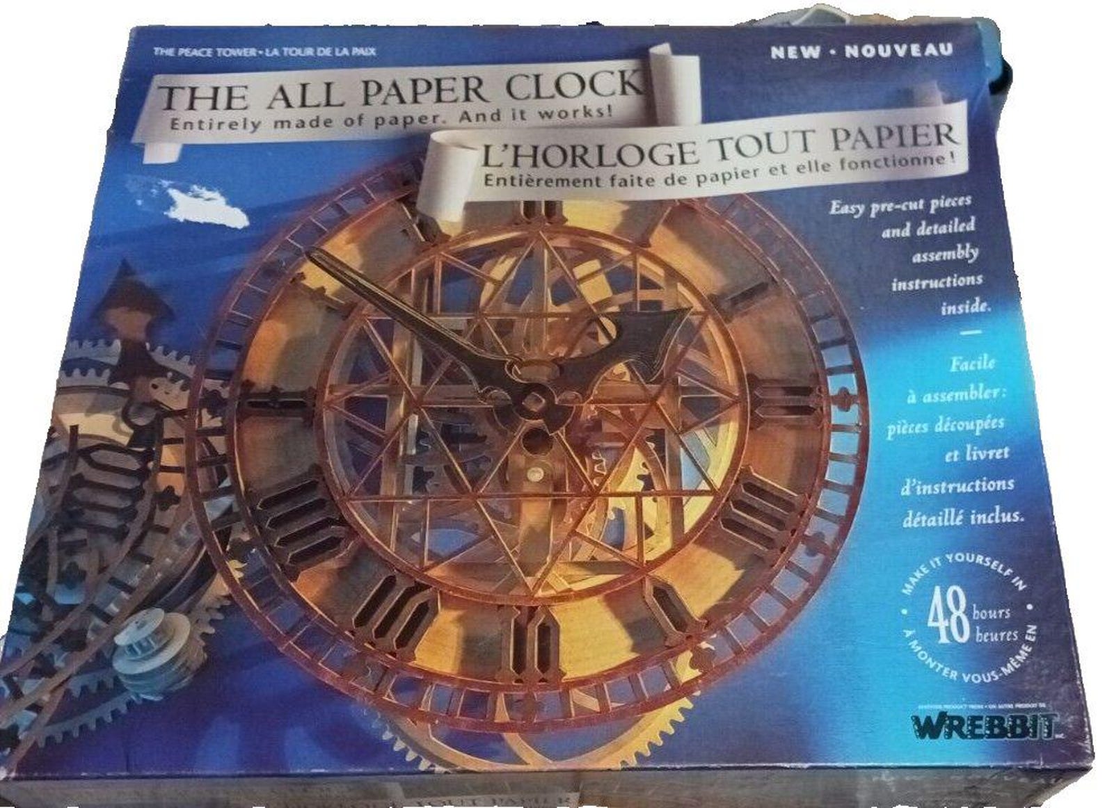 Wrebbit the All Paper Working Clock Tower 3D Model Kit New Open Box - Etsy
