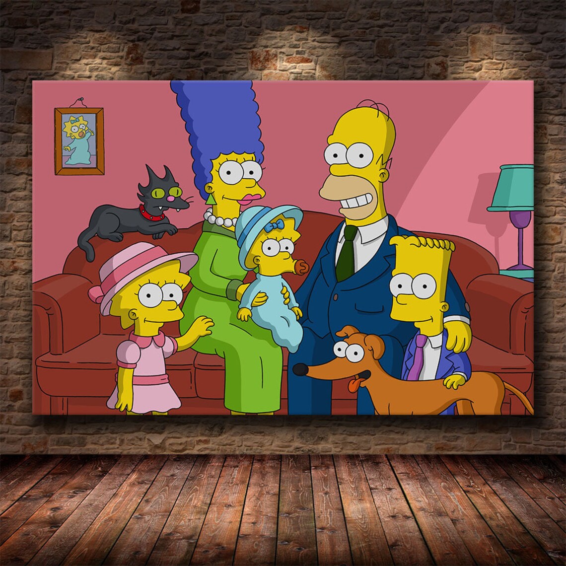 The Simpsons Canvas Poster Print Wall Art Home Decor Tv | Etsy