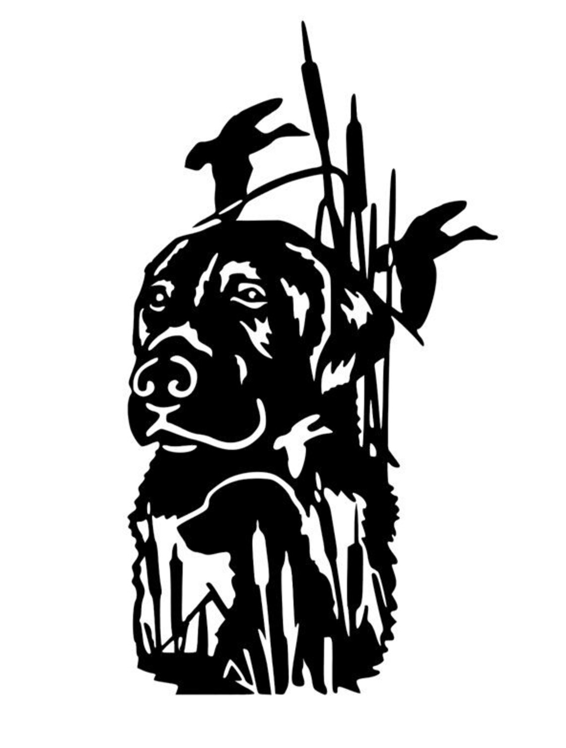 Lab Ducks and Reeds Decal - Etsy