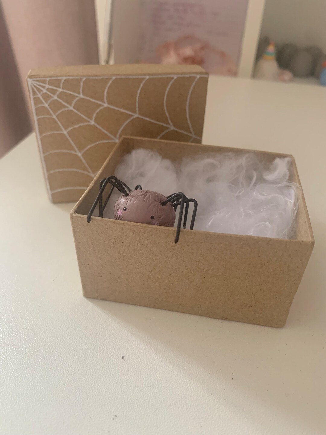 Little Spider Desk Buddy, Cute Creature Clay Figure, Worry Pocket ...